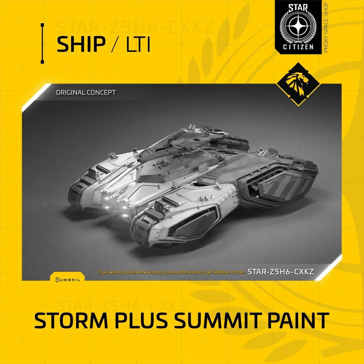 Space-Foundry.com: Tumbril Storm Plus Summit Paint - Lti - Original Concept OC