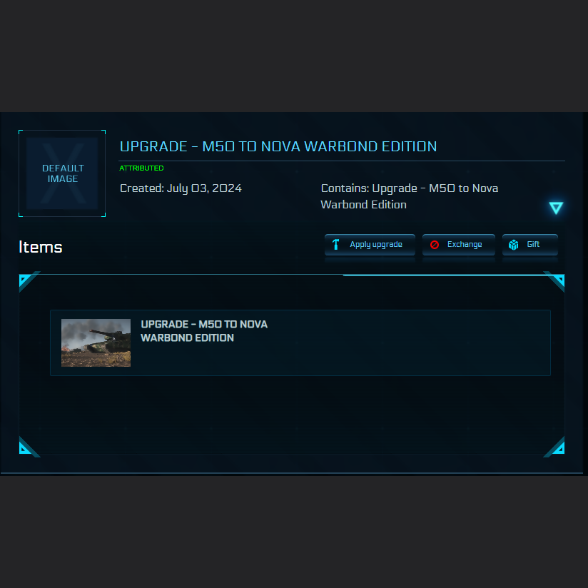 Space-Foundry.com: Upgrade - M50 to Nova Warbond Edition