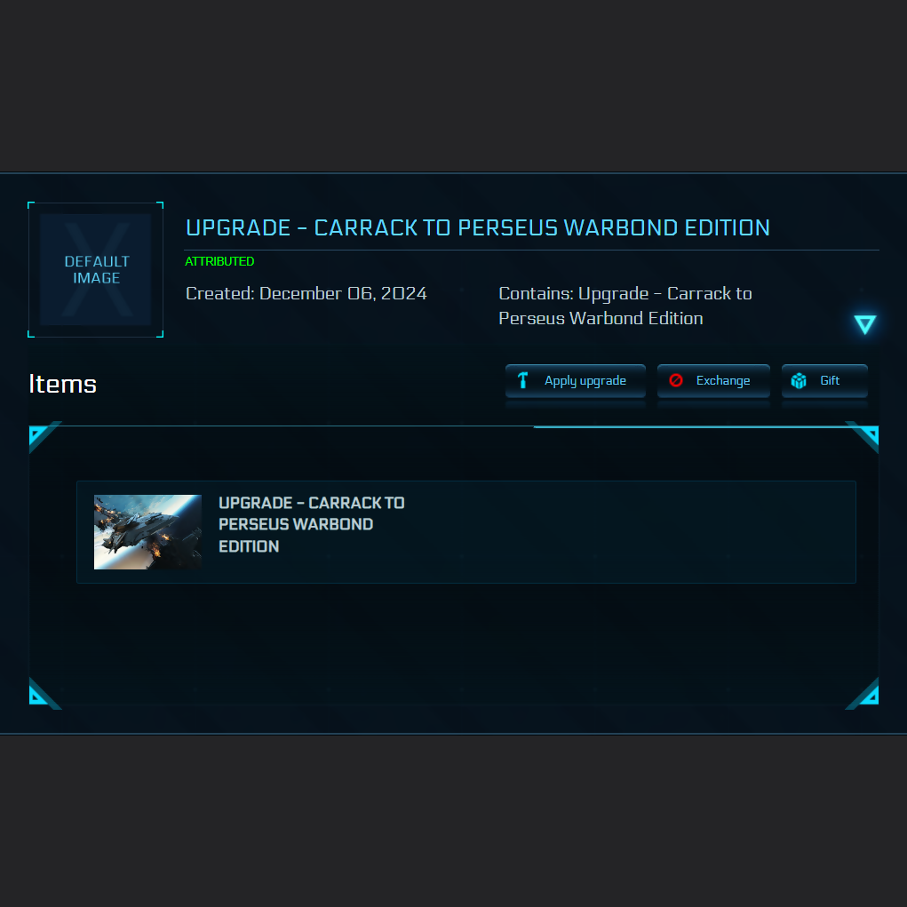 Space Carrack To Perseus Warbond Edition