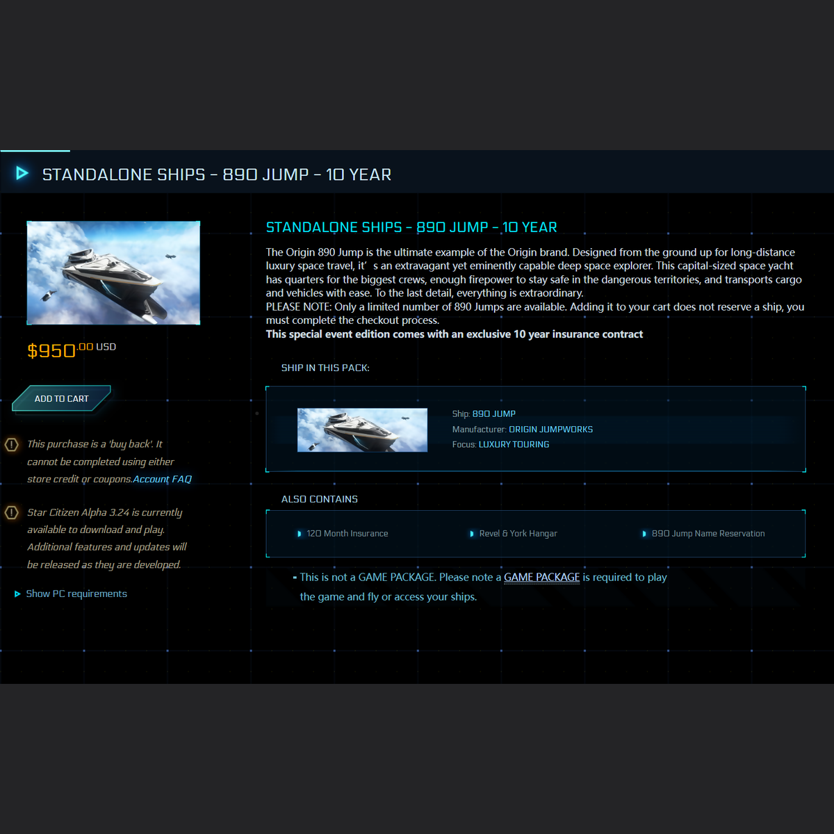 Space-Foundry.com: 890 Jump - 10 Year