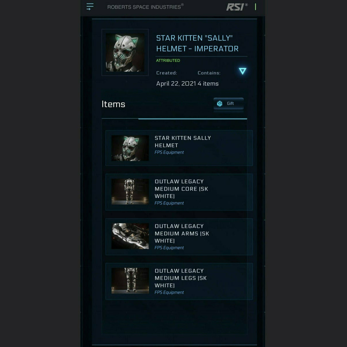 Space Star Kitten Sally Helmet And Armor Set