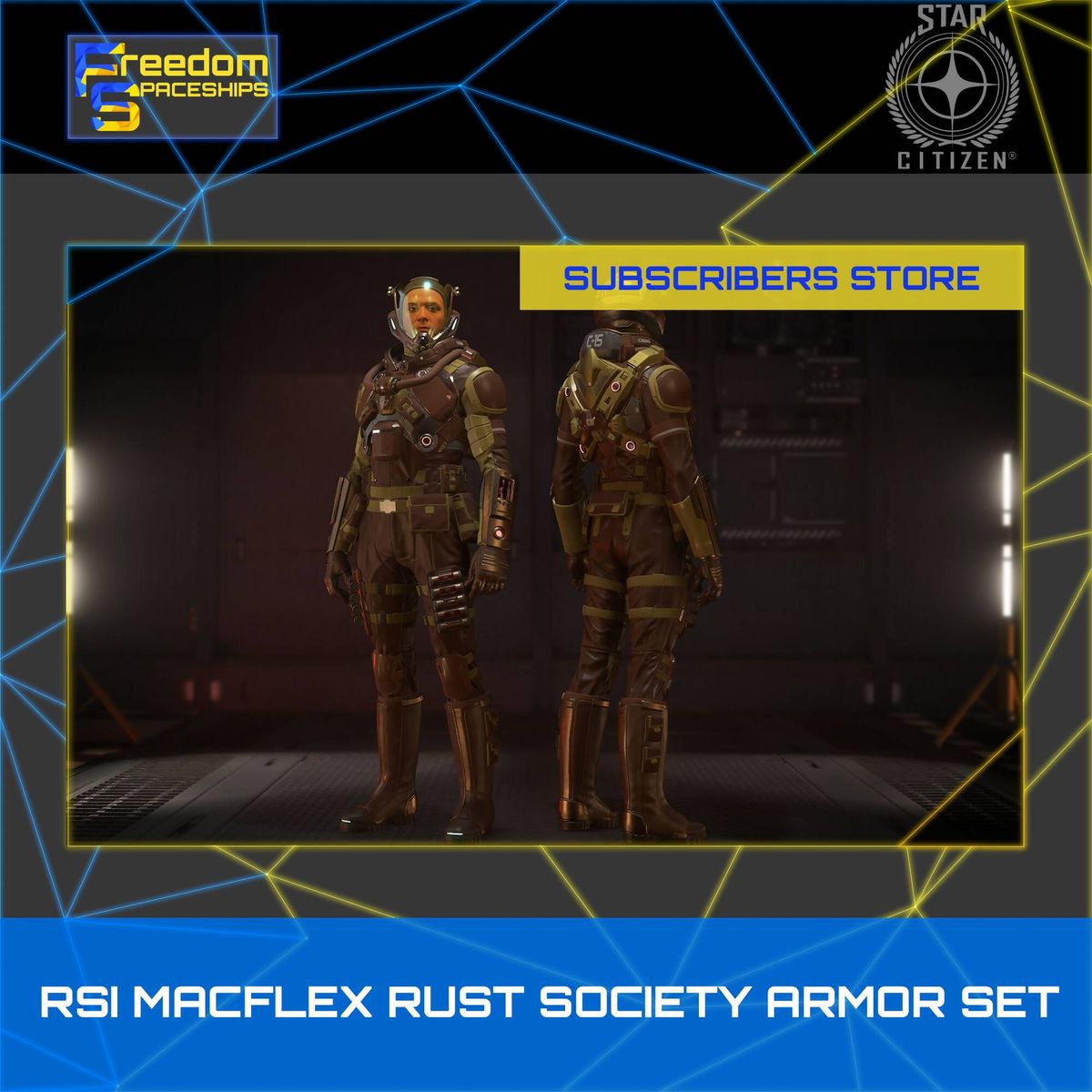 Space-Foundry.com: Subscribers Store - RSI Macflex Rust Society Armor Set