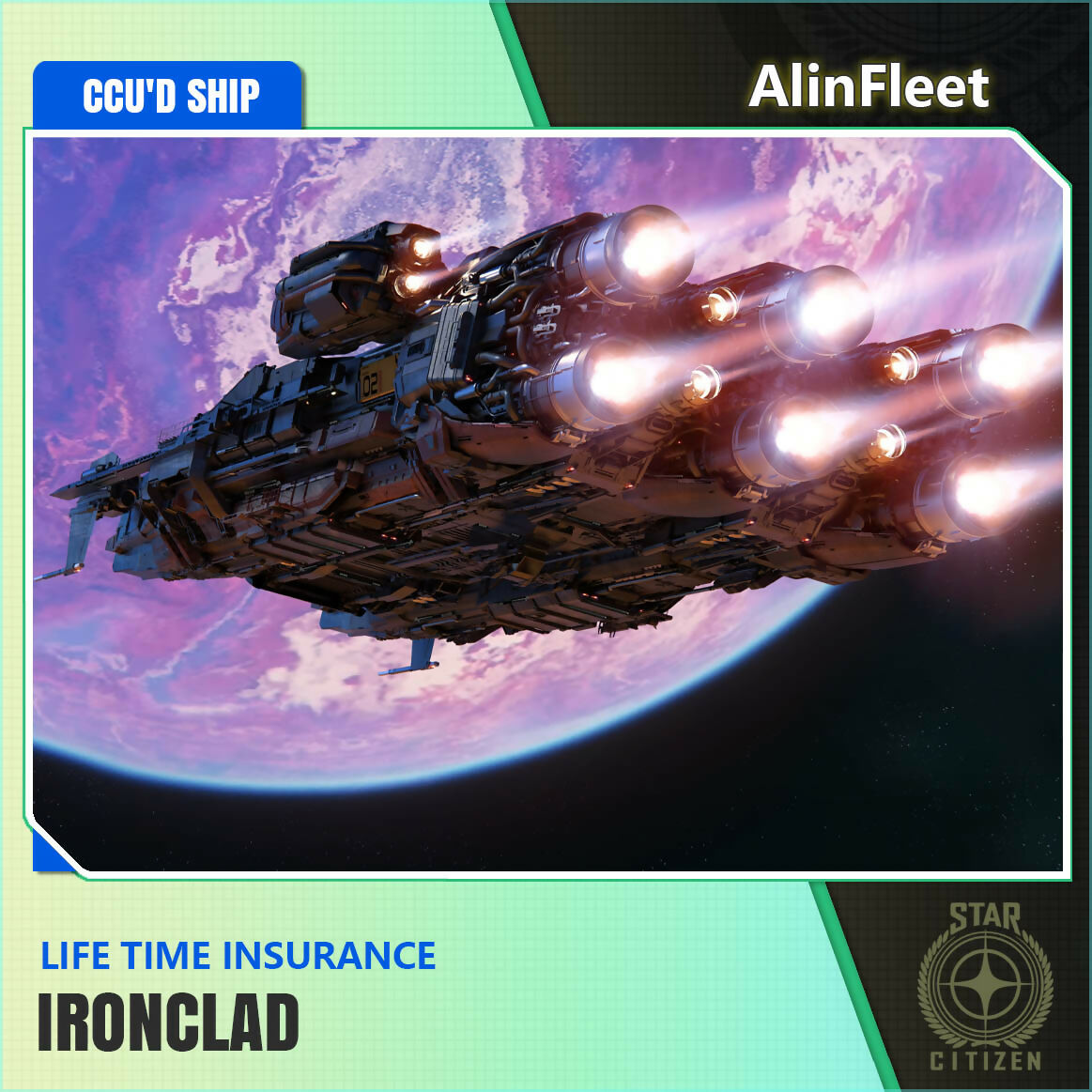 Space-Foundry.com: Ironclad - LTI Insurance - CCU'd Ship