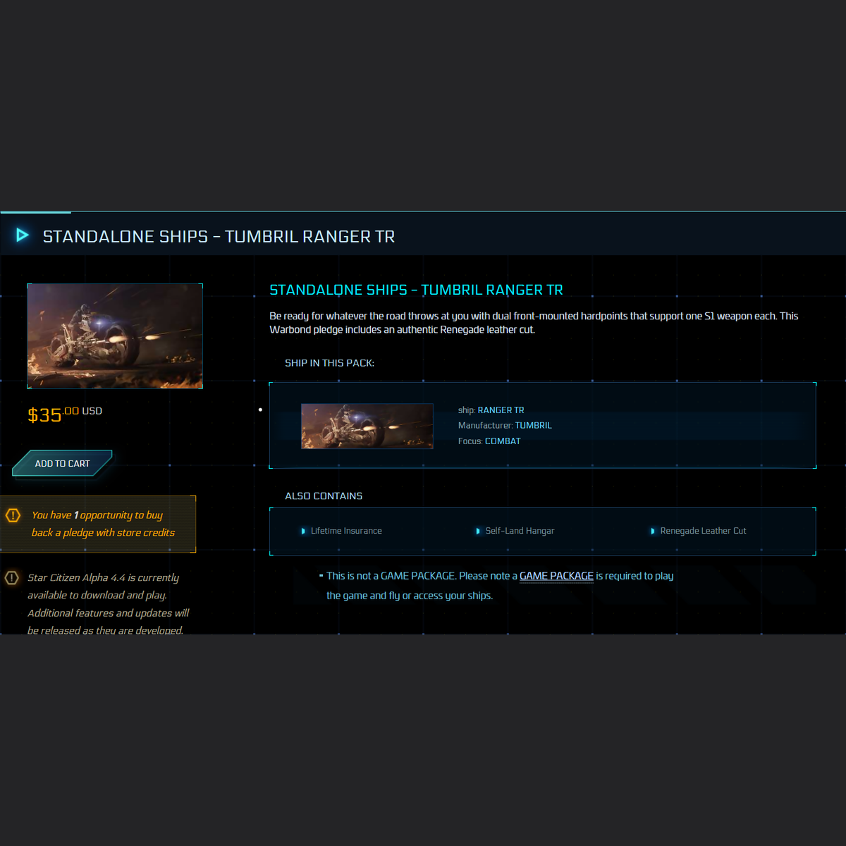Space-Foundry.com: Standalone Ships - Tumbril Ranger TR