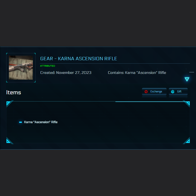 Space-Foundry.com: Karna Ascension Rifle