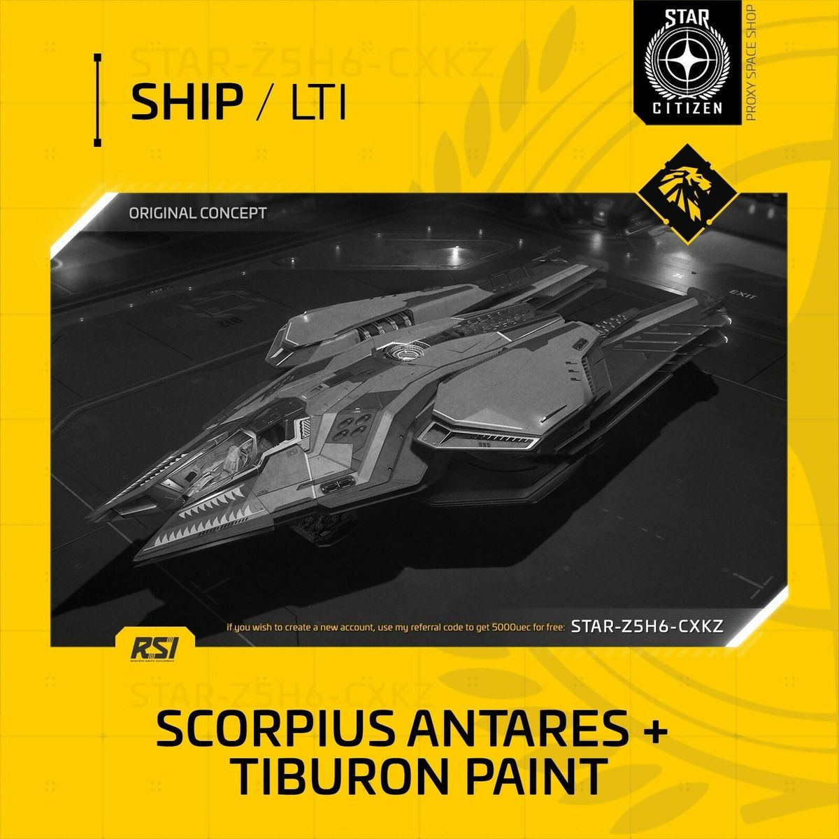 Space-Foundry.com: RSI Scorpius Antares Plus Tiburon Paint - Lti ...