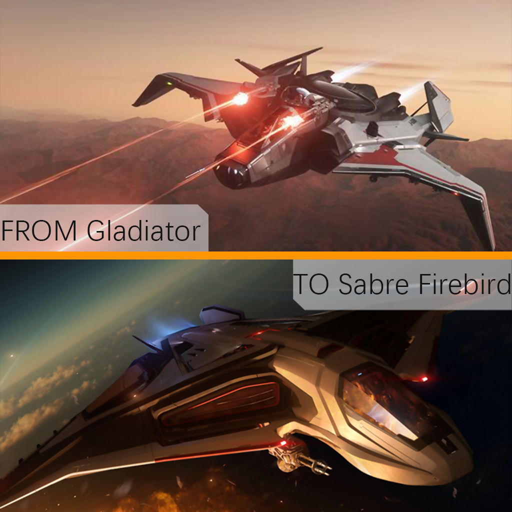 Space-Foundry.com: Upgrade - Gladiator to Sabre Firebird Warbond Upgrade