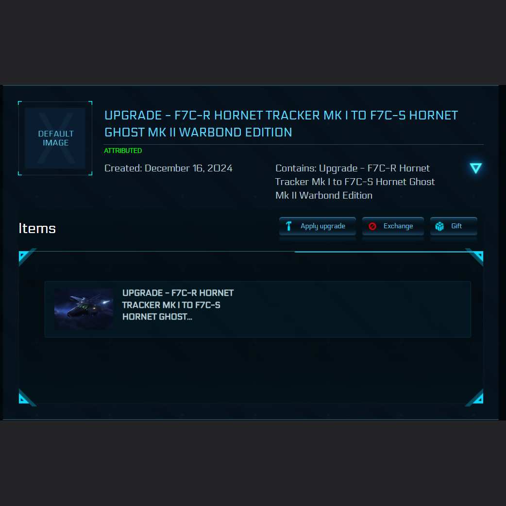 Space-Foundry.com: Upgrade - F7C-R Hornet Tracker Mk I to F7C-S Hornet ...