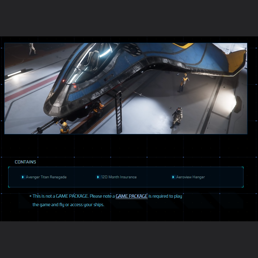 Space-Foundry.com: Avenger Titan Renegade - 120M Insurance