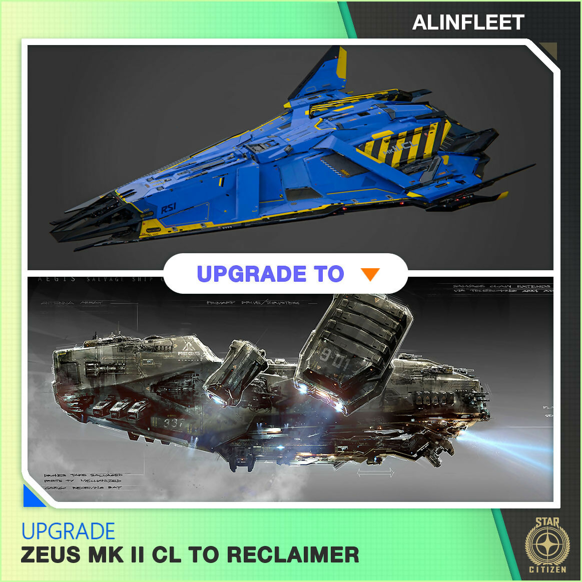 Space-Foundry.com: Upgrade - Zeus MK II CL to Reclaimer