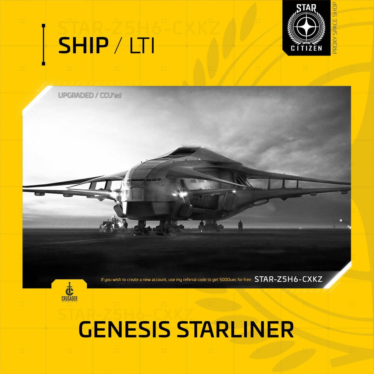 Space-Foundry.com: Crusader Genesis Starliner - LTI - (Lifetime ...