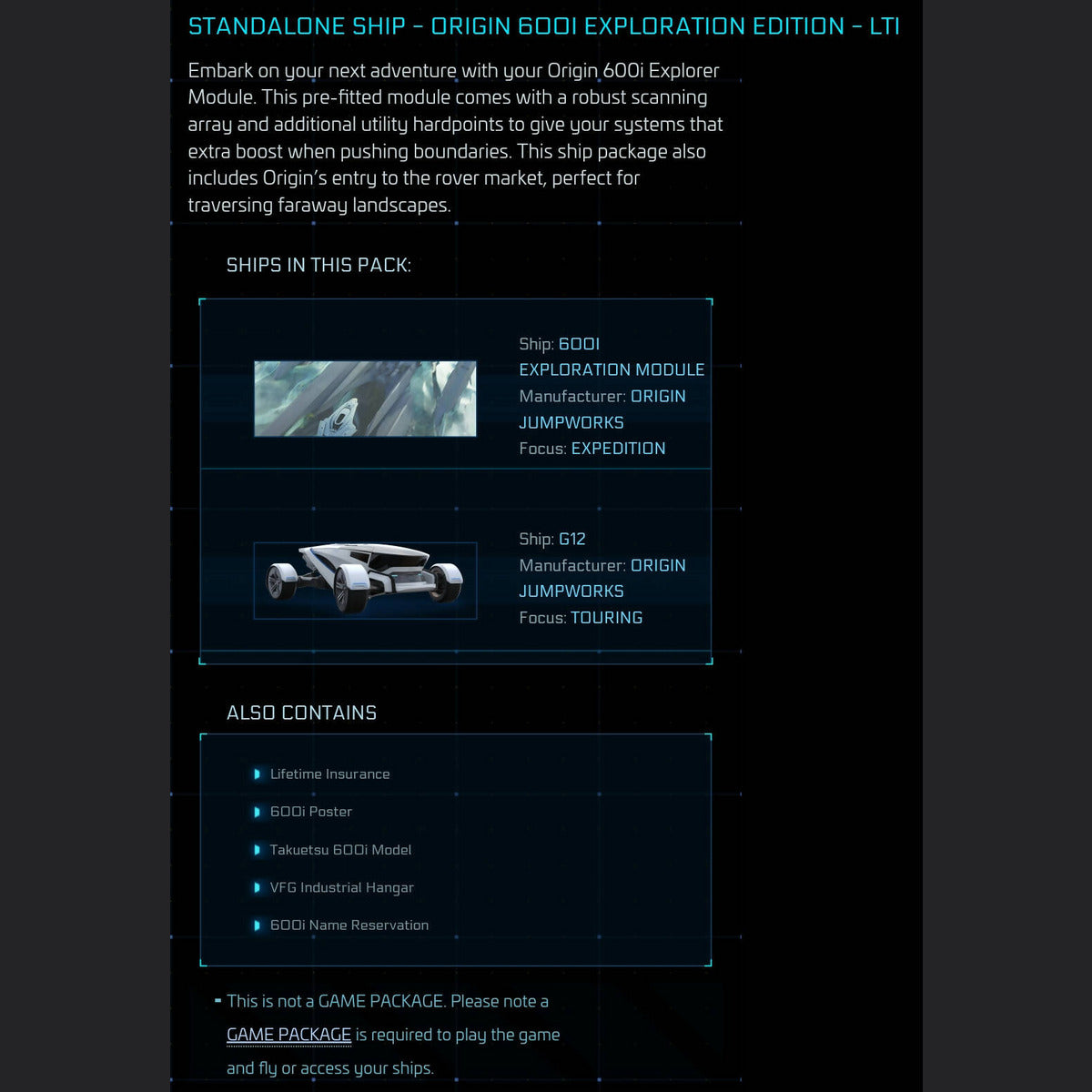 Space-Foundry.com: Origin 600I Exploration Edition with Rover-LTI O.C