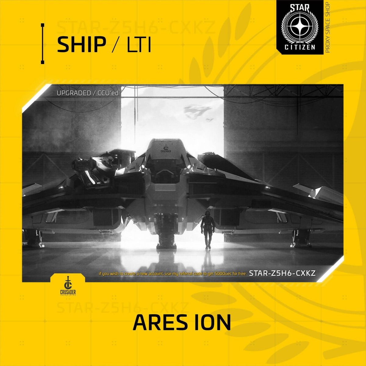 Space-Foundry.com: Crusader Ares Ion - LTI - (Lifetime Insurance) - CCU'd
