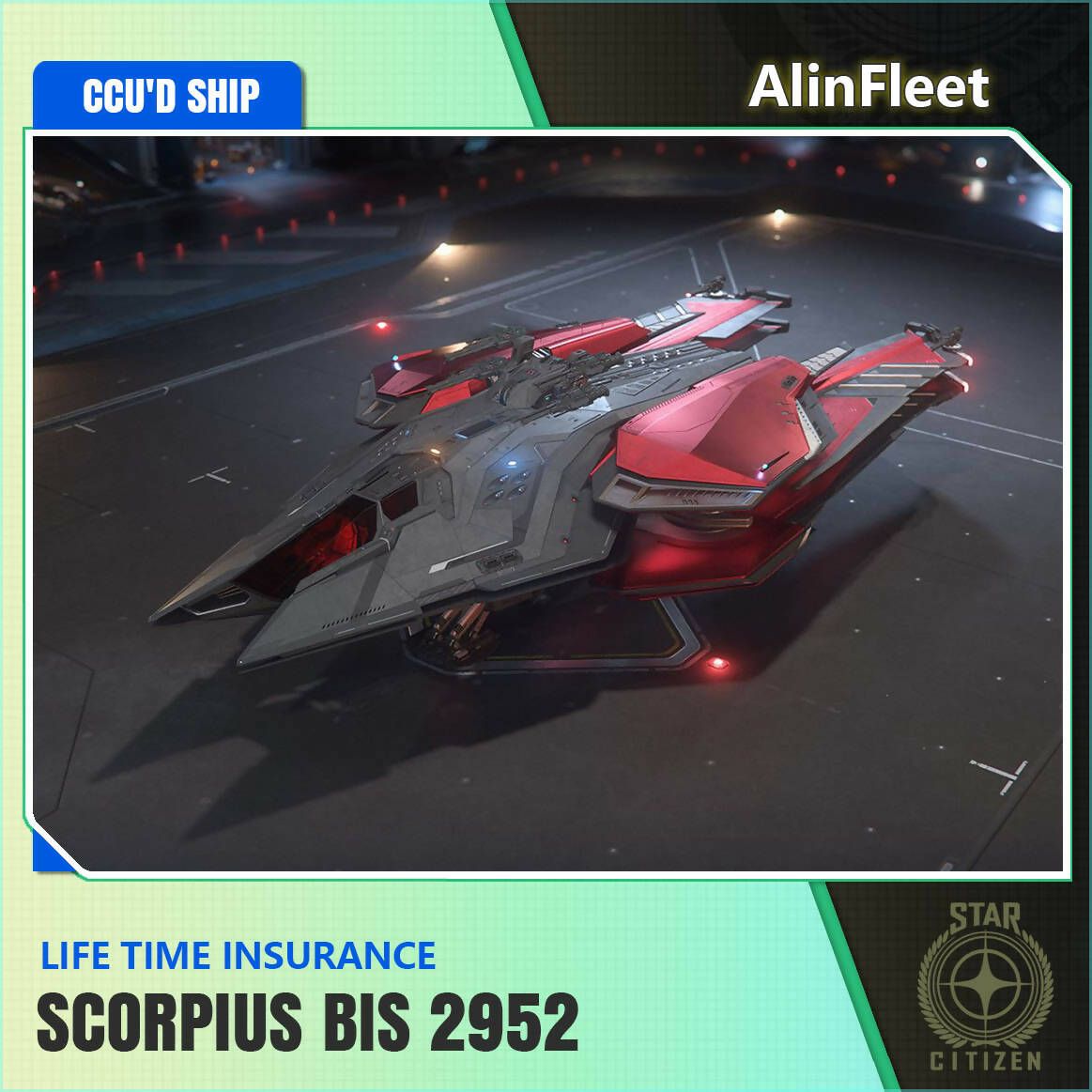 Space-Foundry.com: Scorpius BIS 2952 - LTI Insurance - CCU'd Ship