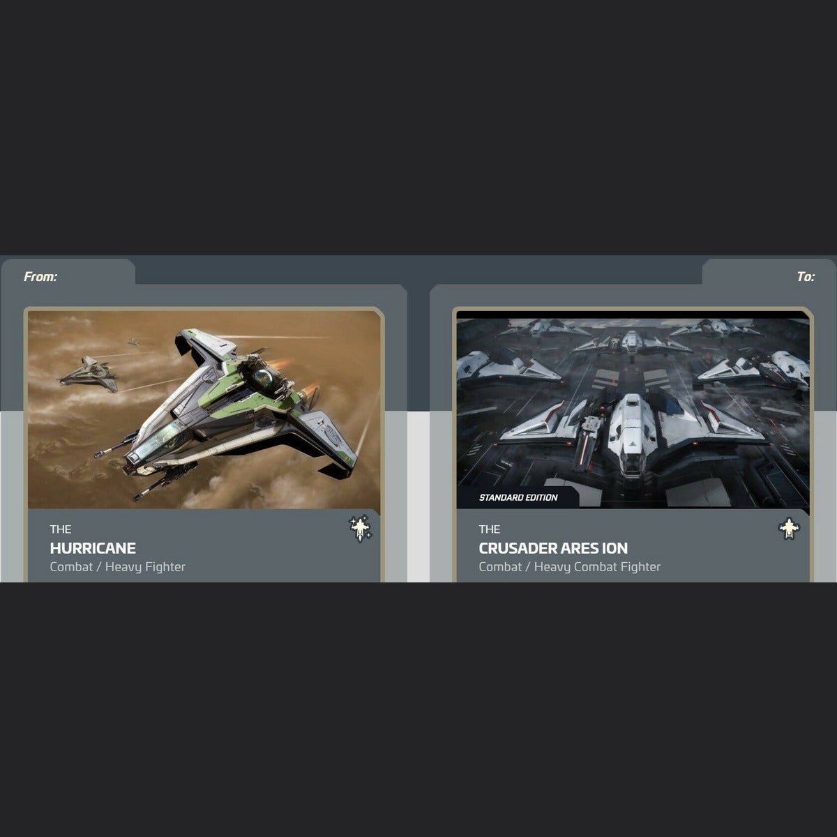Space-Foundry.com: Hurricane to Crusader Ares Ion Upgrade CCU