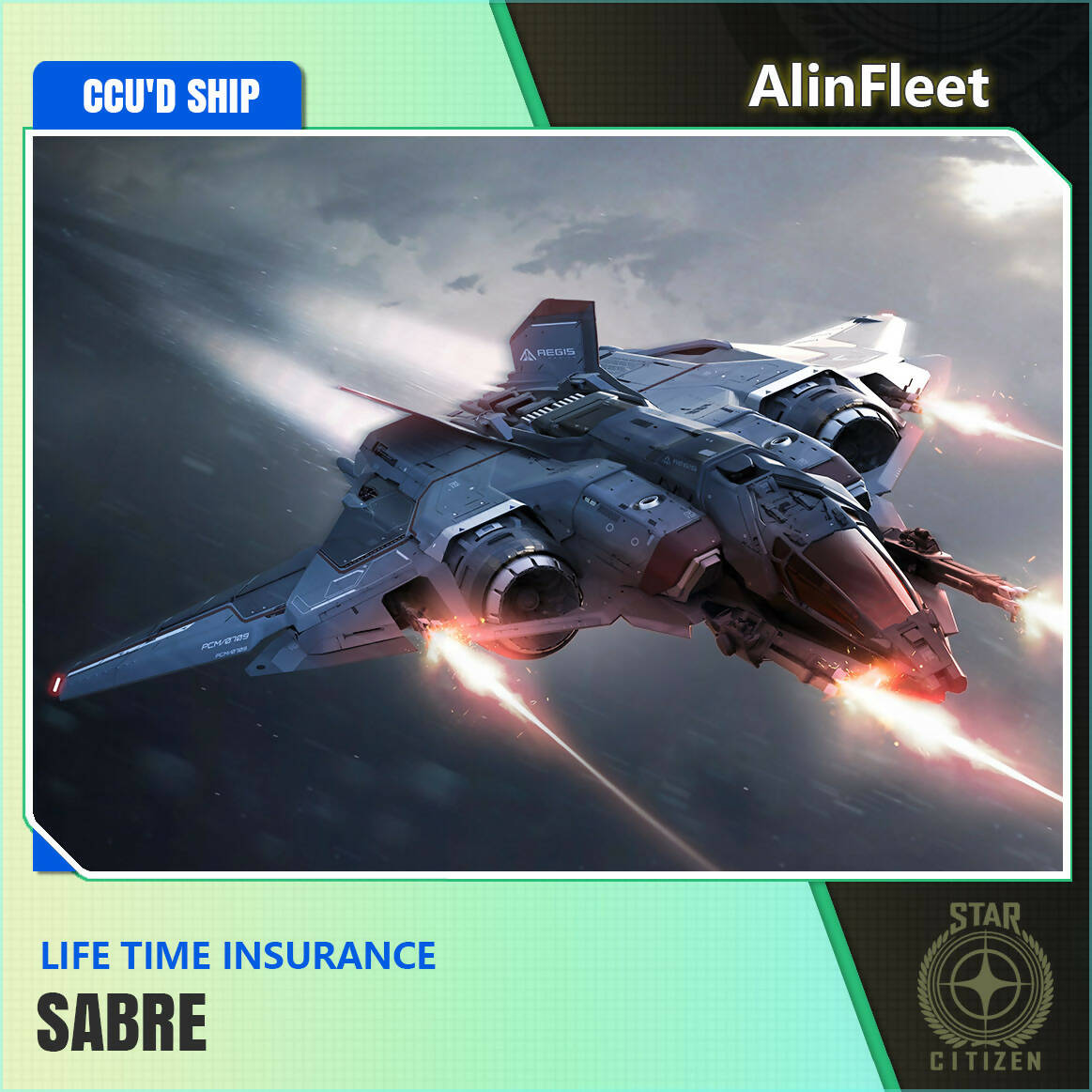 Space-Foundry.com: Sabre - LTI Insurance - CCU'd Ship
