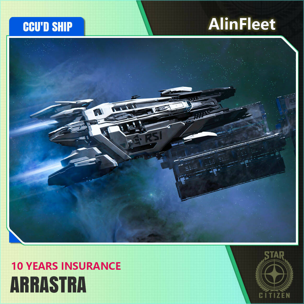 Space-Foundry.com: Arrastra - 10 Years Insurance - CCU'd Ship