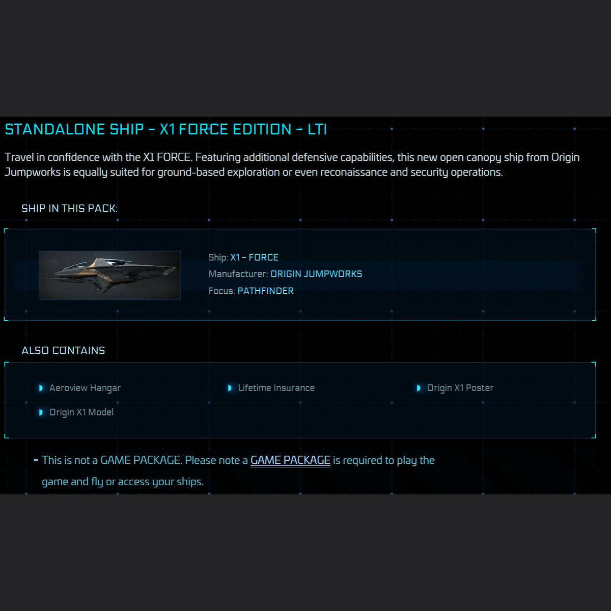 Space-Foundry.com: X1 FORCE EDITION - LTI